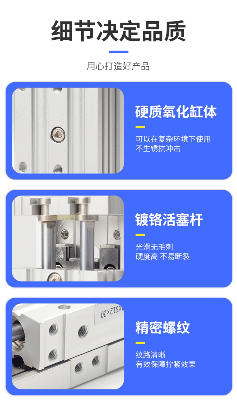 【谦华智科 MXS系列 直线导轨型 滑台气缸 MXS25-75 25mm 75mm 无磁石多少钱】MXS25-75/25mm/75mm/无磁石-鑫方盛